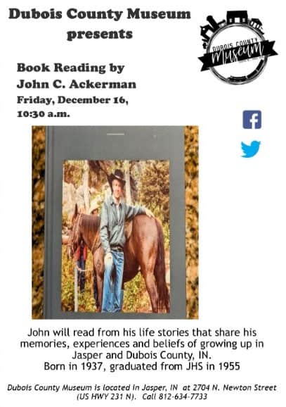 Jasper Native John Ackerman to read excerpts from Growing up in Jasper ...