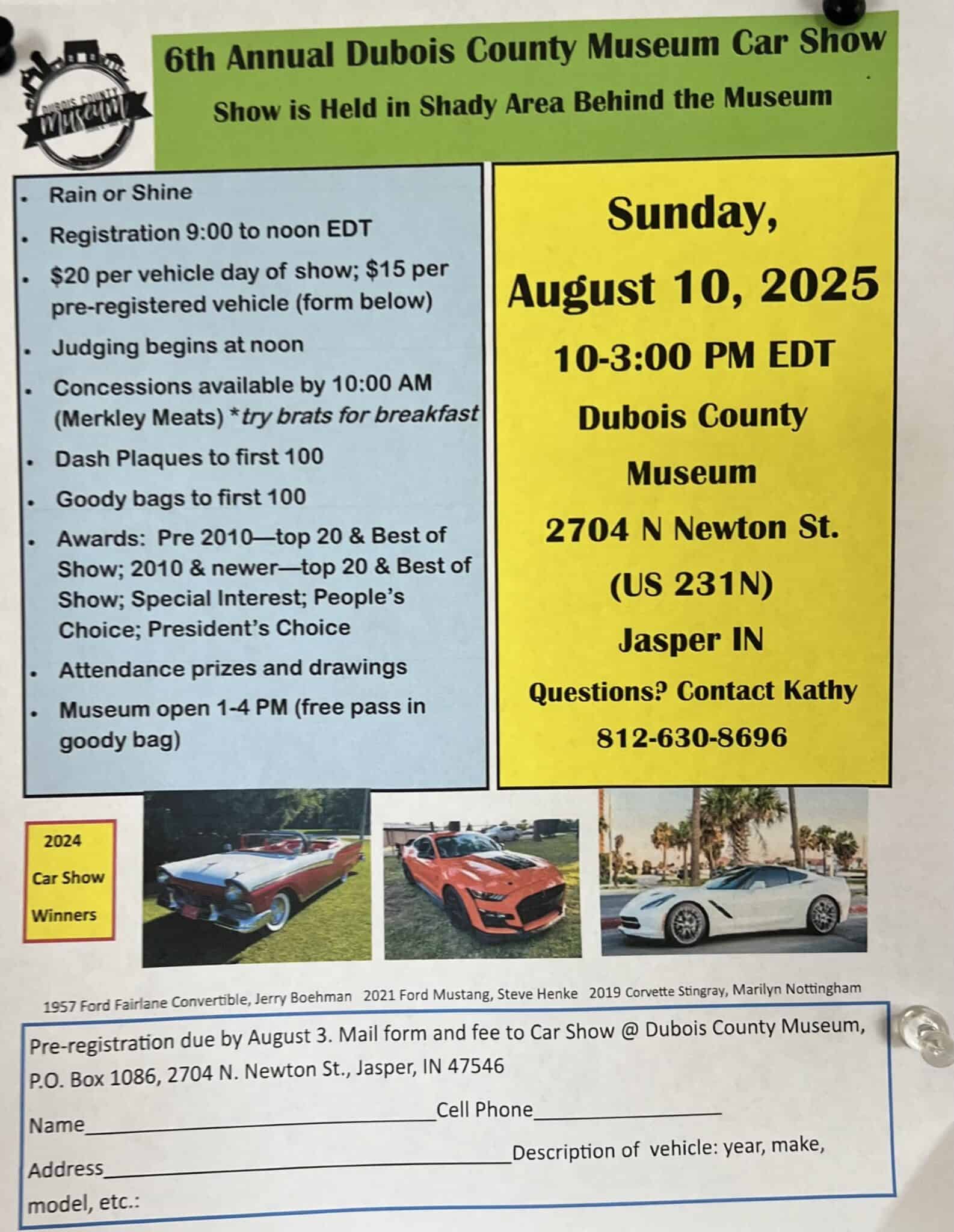 Dubois County Museum Car Show - Dubois County Museum