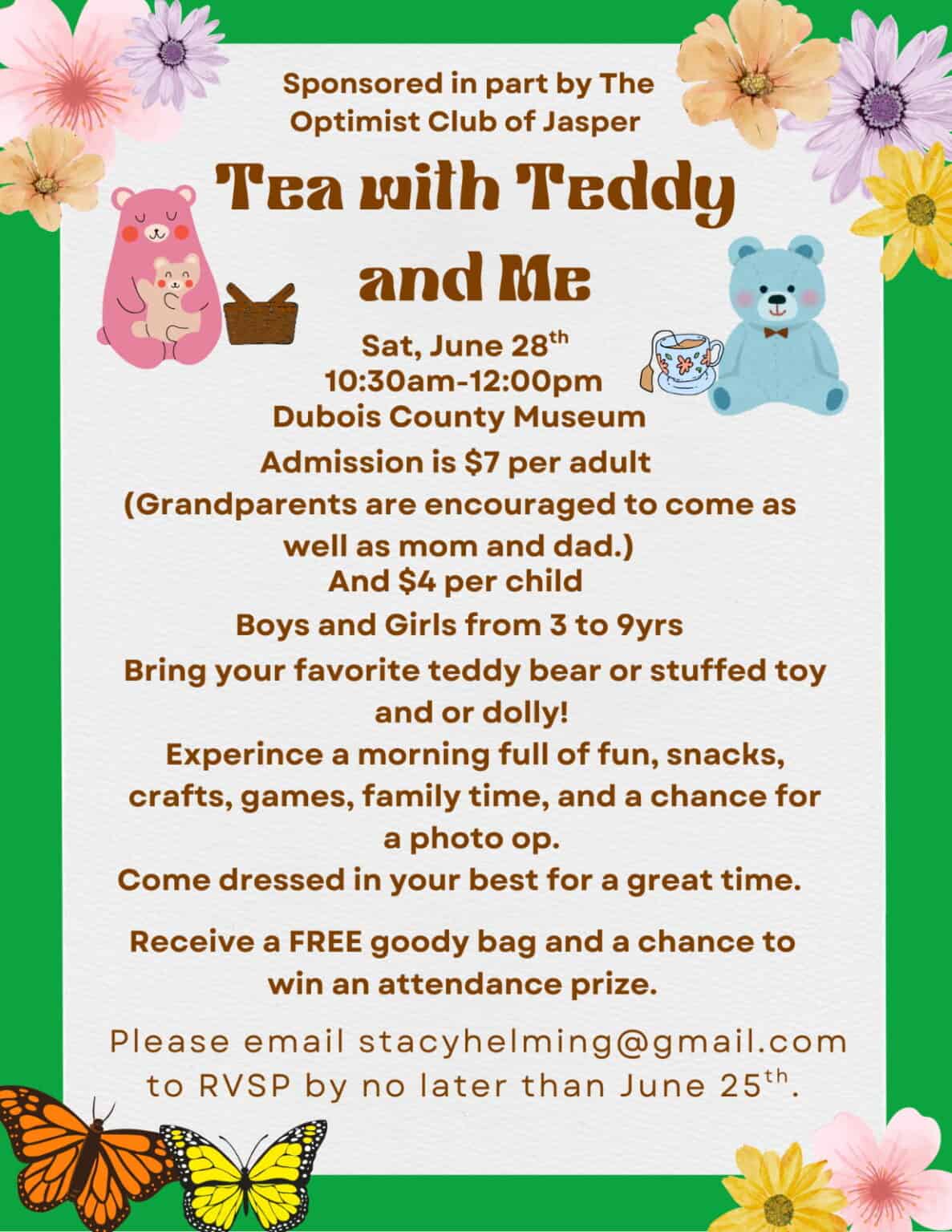 Dubois County Museum hosts Tea with Teddy and Me 2025 - Dubois County Museum